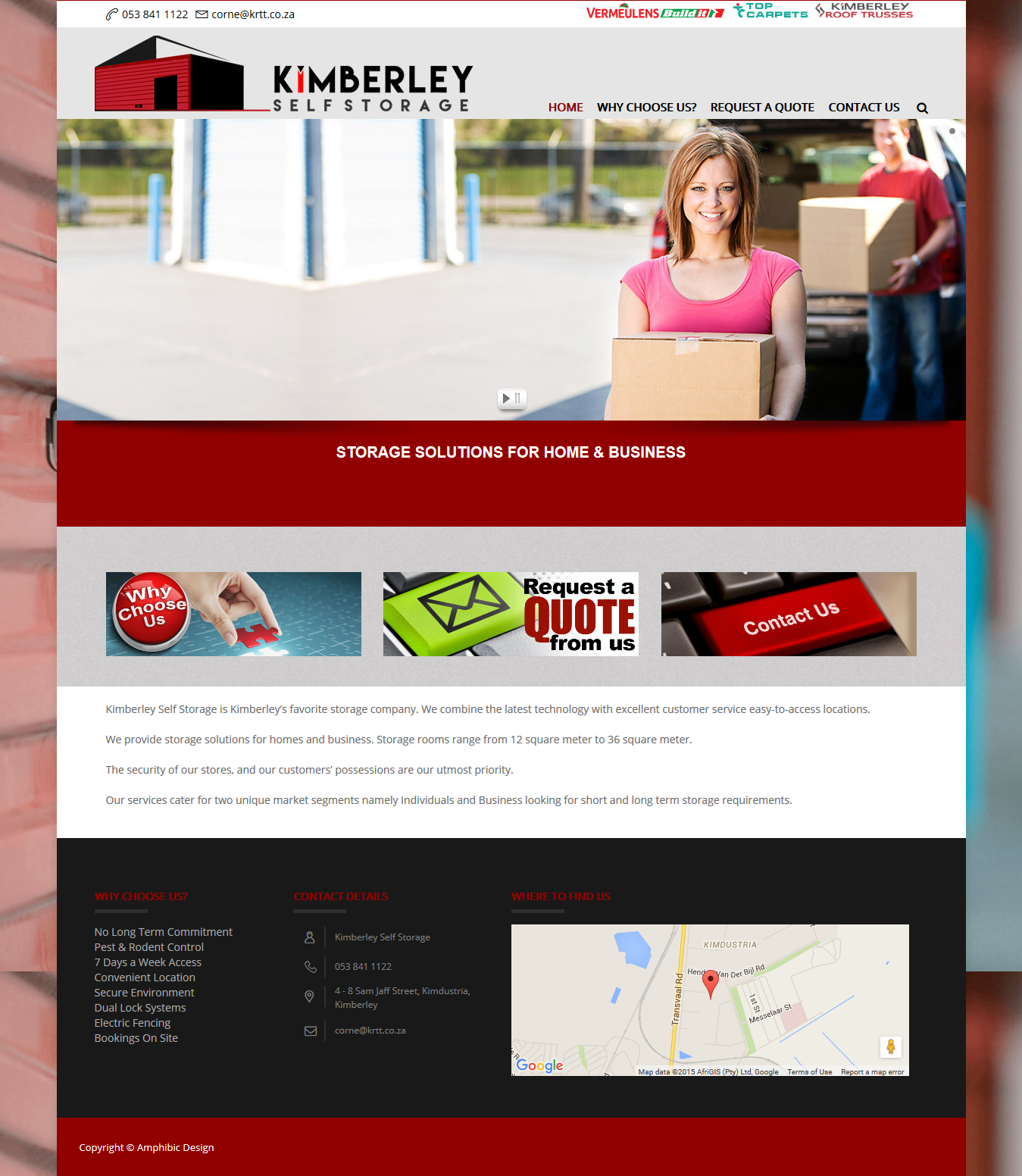 Amphibic Design Kimberley Self Storage Website
